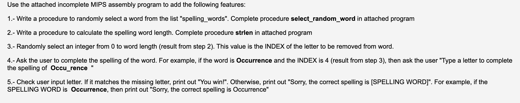 Solved Use the attached incomplete MIPS assembly program to | Chegg.com