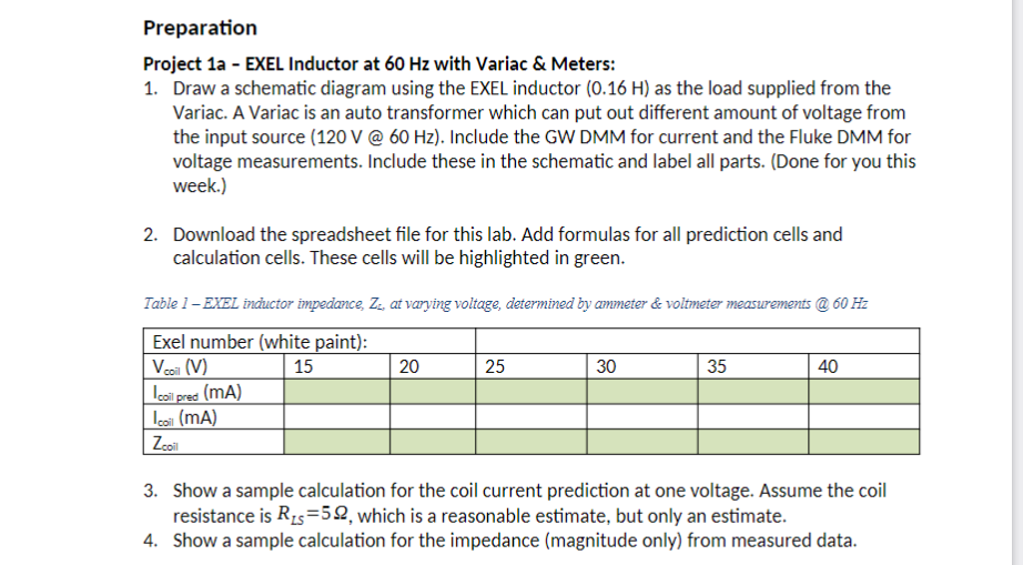 Solved Figure 1 Schematic Diagram For Exel Inductor Tests