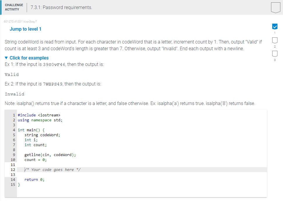 Solved 601270.4120114.q×3zqy7Jump to level 1String codeWord | Chegg.com