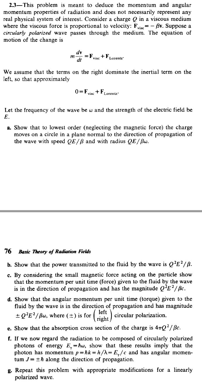 Solved 2.3-This problem is meant to deduce the momentum and | Chegg.com