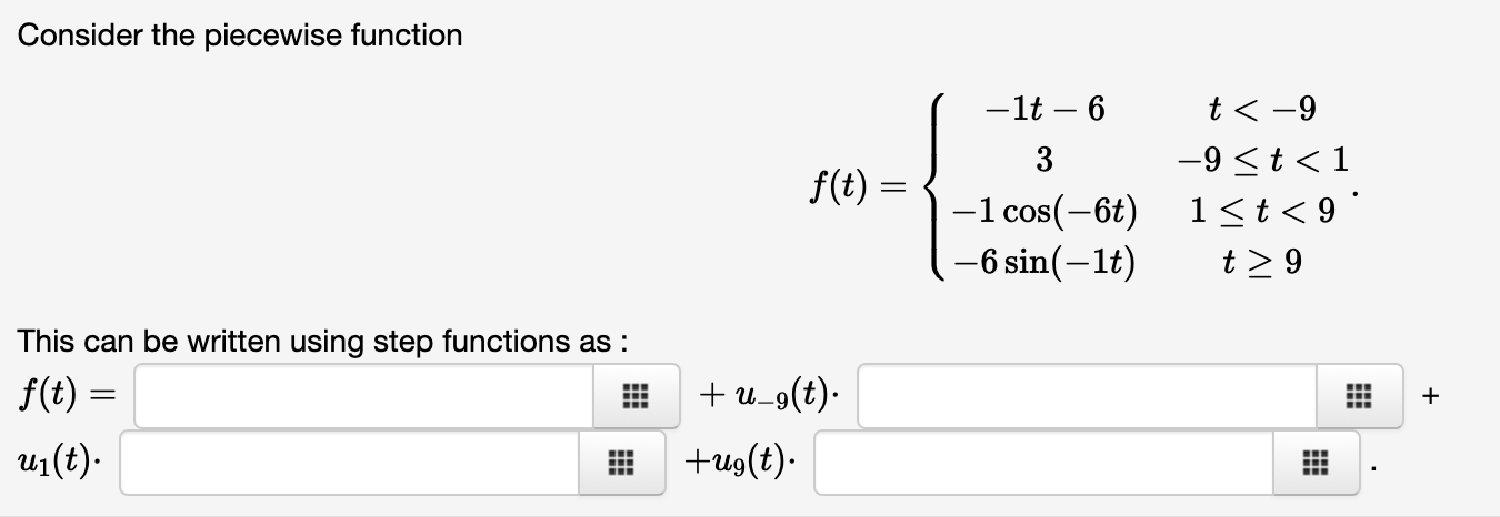 Solved Consider the piecewise function This can be written | Chegg.com
