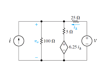 Solved Part A) Use the node-voltage method to find Vo in the | Chegg.com