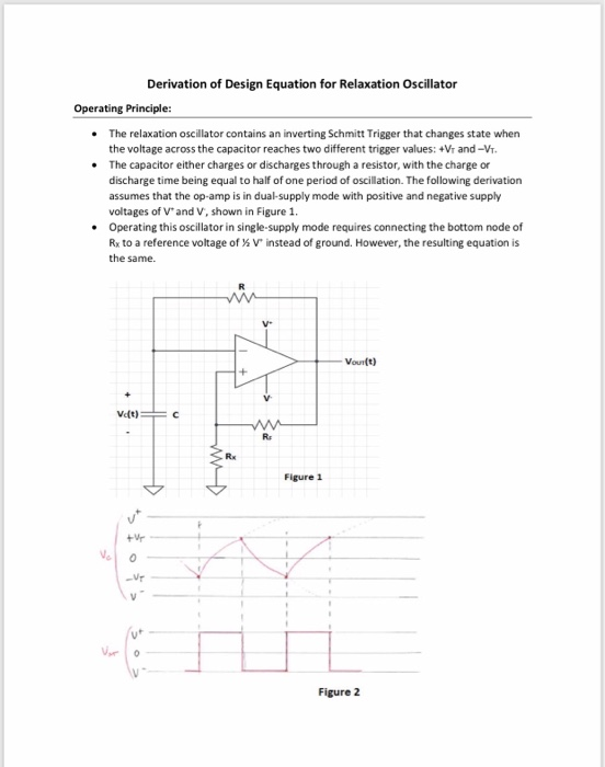 EECE 211L Lab #7: Module #2, Op-Amp Relaxation | Chegg.com