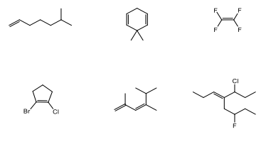 Solved Please provide names (IUPAC or common) for the | Chegg.com