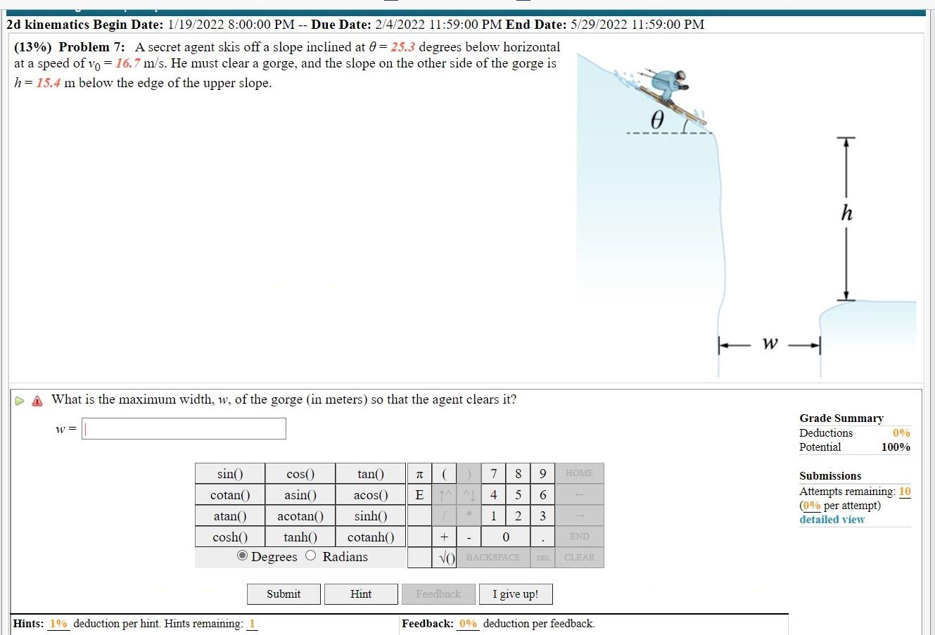 Solved 2d kinematics Begin Date: 1/19/2022 8:00:00 PM -- Due | Chegg.com