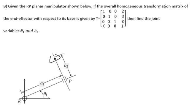 a) The forward kinematics is given by the following | Chegg.com
