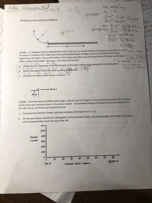 Solved AP Physics 1 Extra Practice Problems A 2-kilogram | Chegg.com
