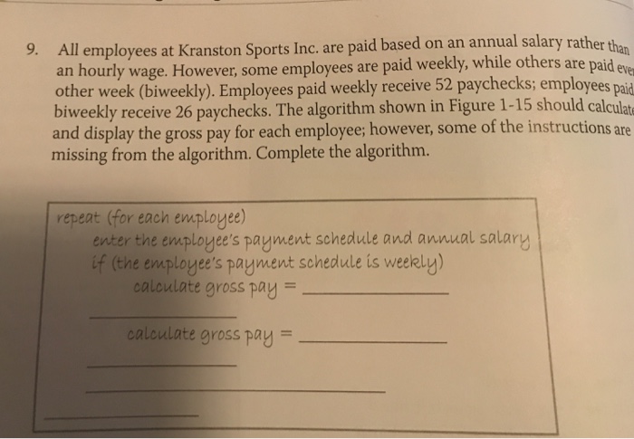 Solved All Employees At Kranston Sports Inc Are Paid Based Chegg