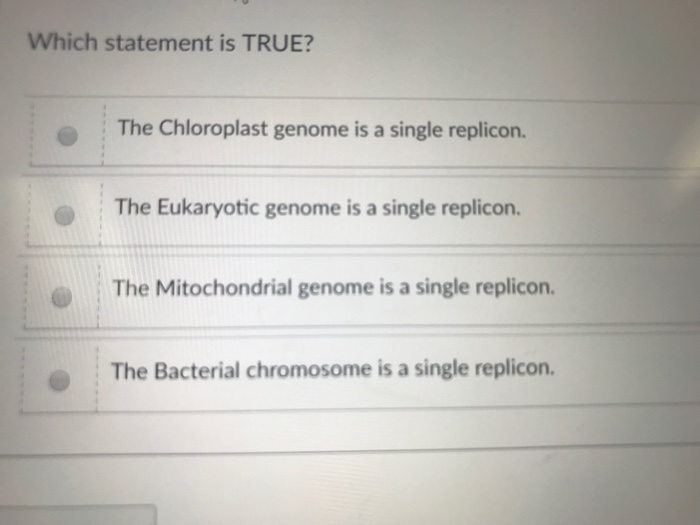 Solved Which statement is TRUE? The Chloroplast genome is a | Chegg.com