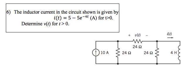 Solved 16) The inductor current in the circuit shown is | Chegg.com