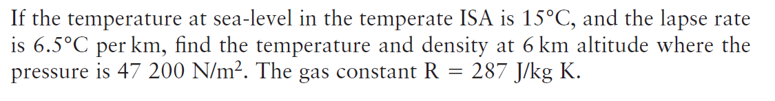 Solved If the temperature at sea-level in the temperate ISA | Chegg.com