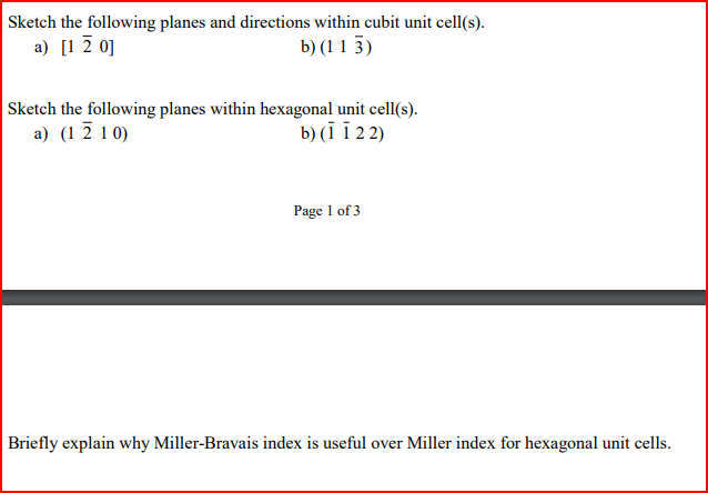 Solved Sketch the following planes and directions within | Chegg.com