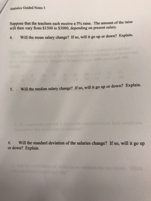 Solved Statistics Guided Notes 3 Suppose that the teachers | Chegg.com