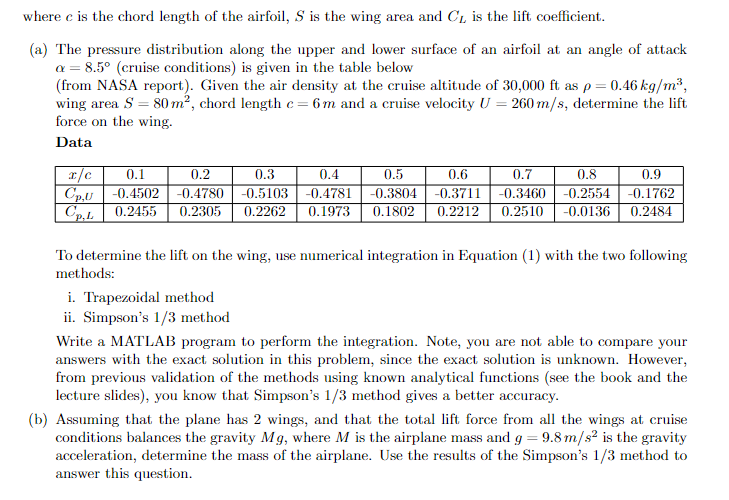 Solved 3. ( 25 points -10 points for each method for lift | Chegg.com