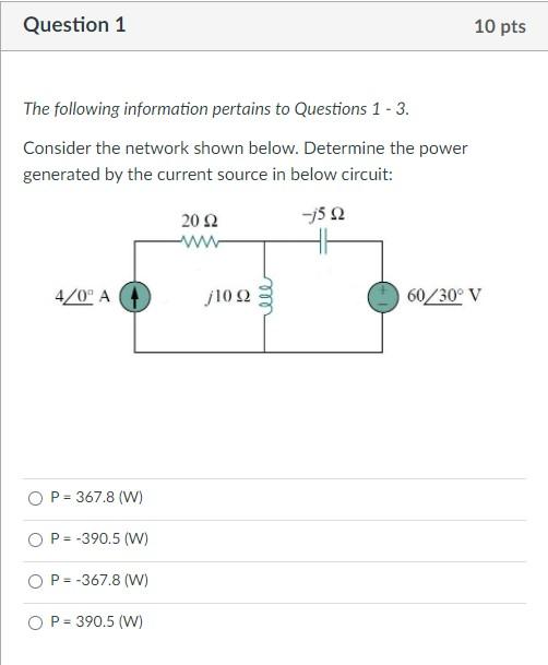 Solved Question 1 10 pts The following information pertains | Chegg.com