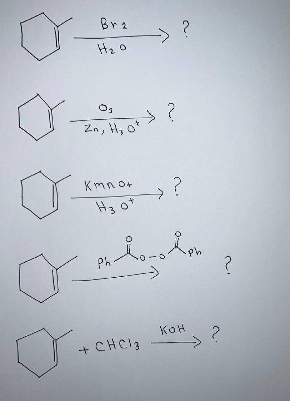 Solved Write the product for each reaction. If no reaction, | Chegg.com