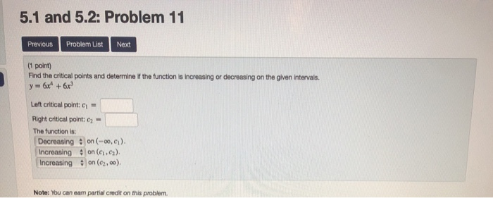 Solved 5.1 and 5.2: Problem 10 PreviousProblem List Next (1 | Chegg.com
