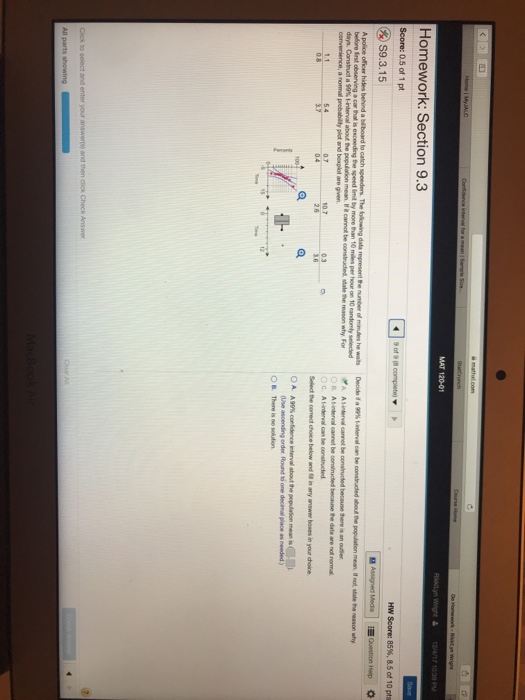 Solved Mat 120 01 Homework Section 9 3 Hw Score 85 、8 5 Of