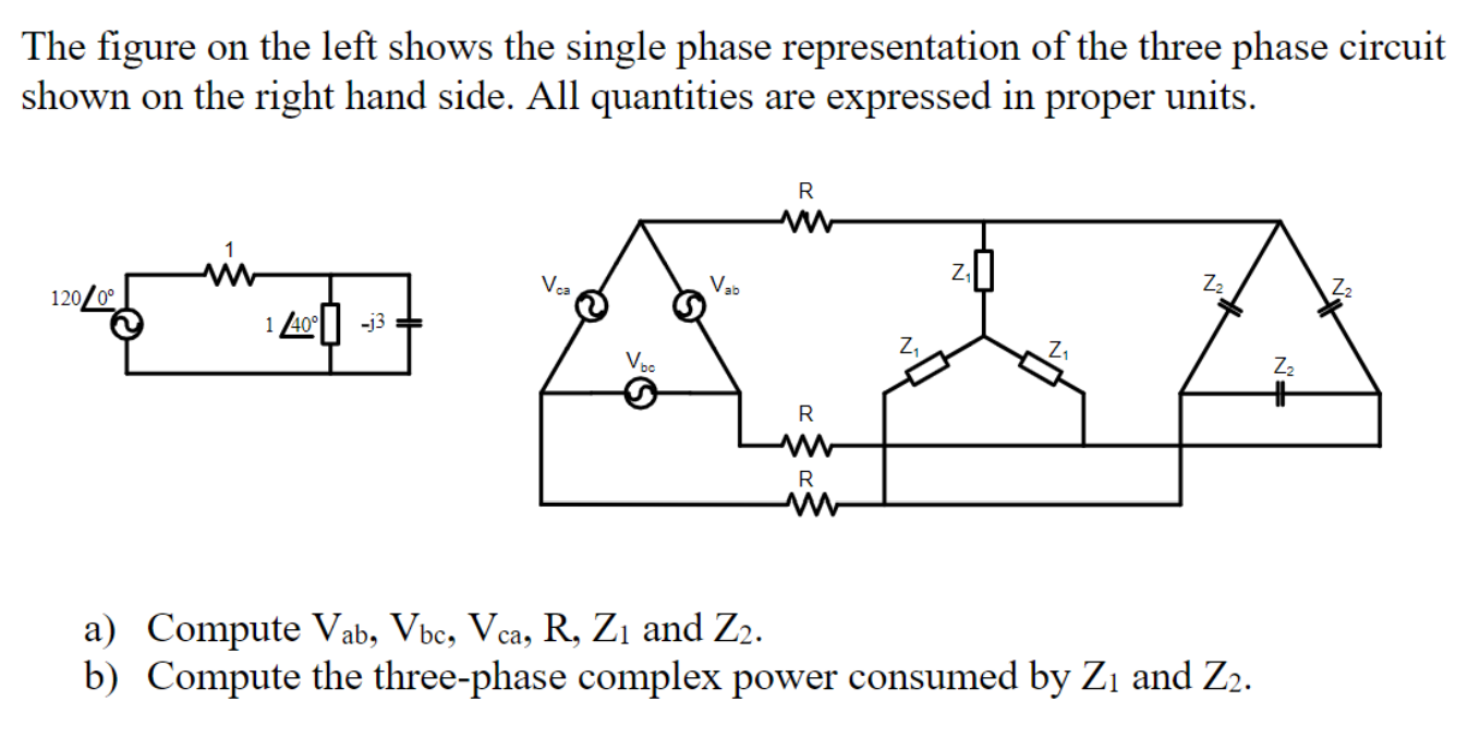 Solved The figure on the left shows the single phase | Chegg.com