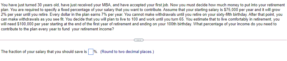 Solved You have just turned 30 years old, have just received | Chegg.com