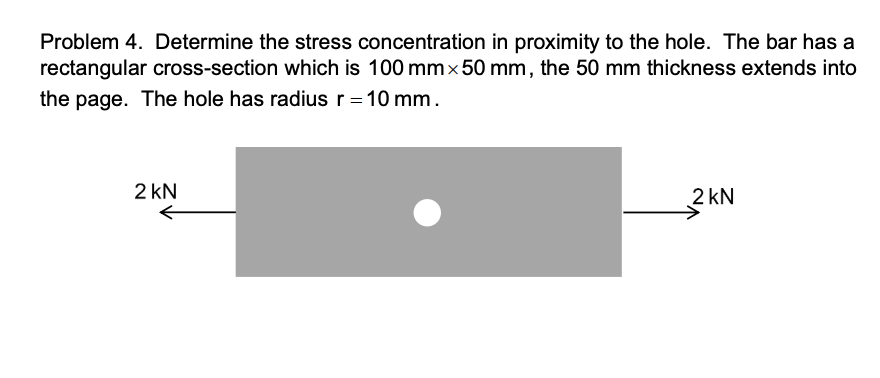 Solved Problem 4. Determine the stress concentration in | Chegg.com