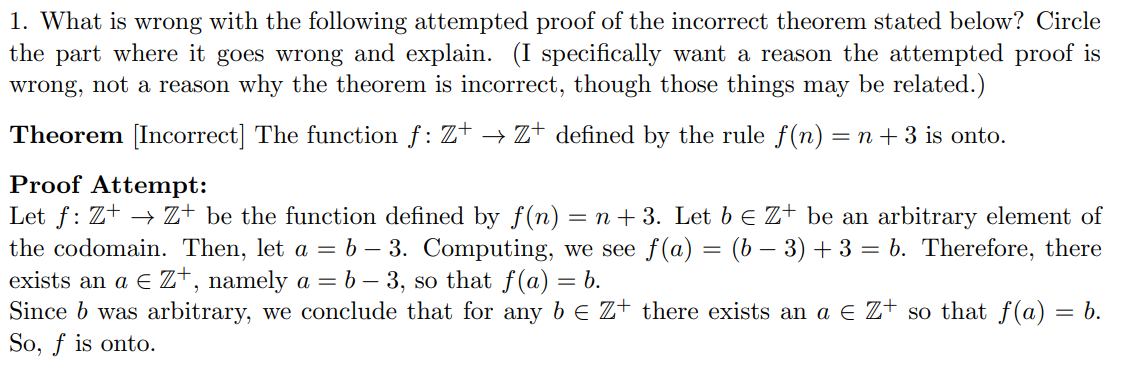 What is ﻿wrong with the following attempted proof of | Chegg.com