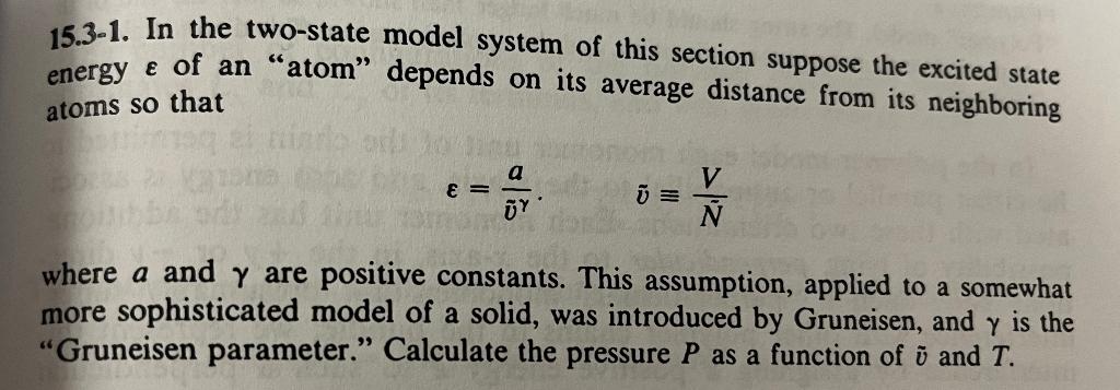 15.3-1. In the two-state model system of this section | Chegg.com