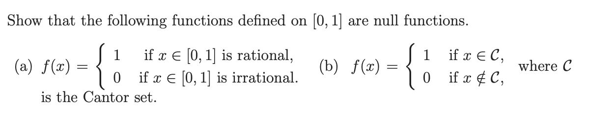 Solved Show that the following functions defined on [0,1] | Chegg.com