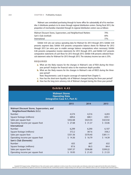 Solved Proñrability and Risk Analysis of Walmart Stores | Chegg.com