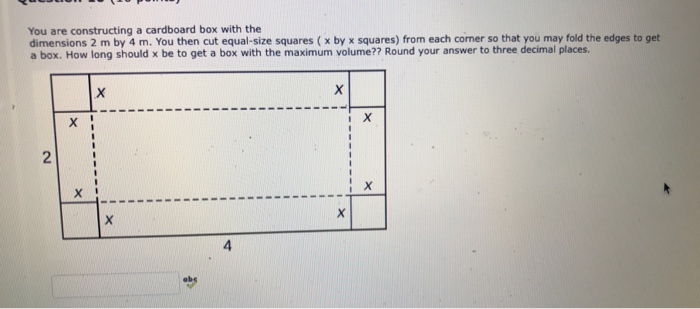 Solved You are constructing a cardboard box with the | Chegg.com