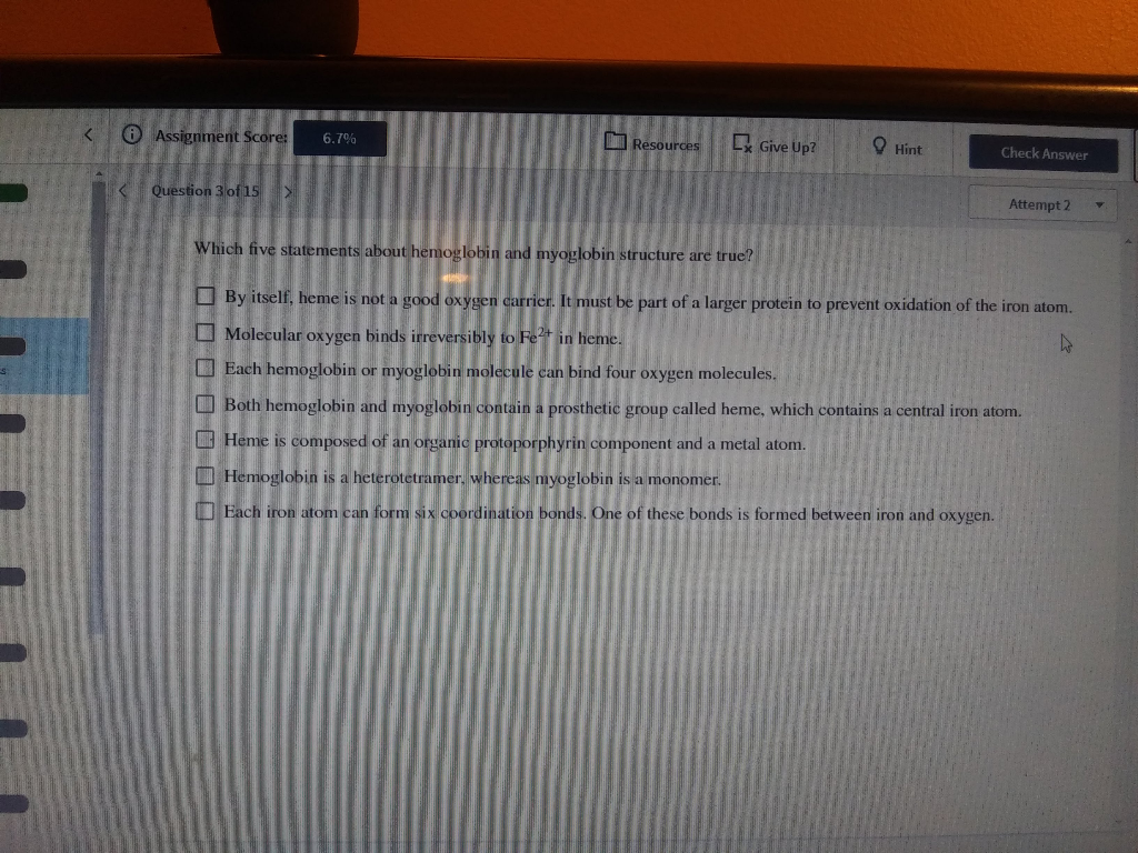 Solved © Assignment Score: 6.7% Resources [ Give Up? Hint | Chegg.com
