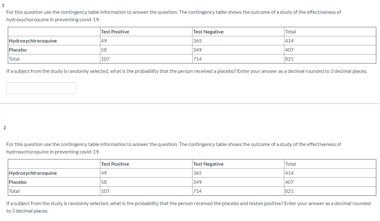 Solved For this question use the contingency table | Chegg.com