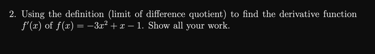 Solved 2. Using the definition (limit of difference | Chegg.com