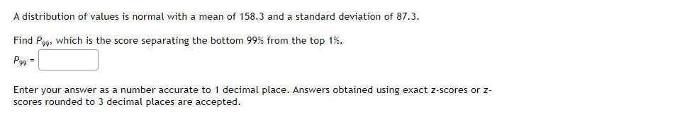 Solved A distribution of values is normal with a mean of | Chegg.com
