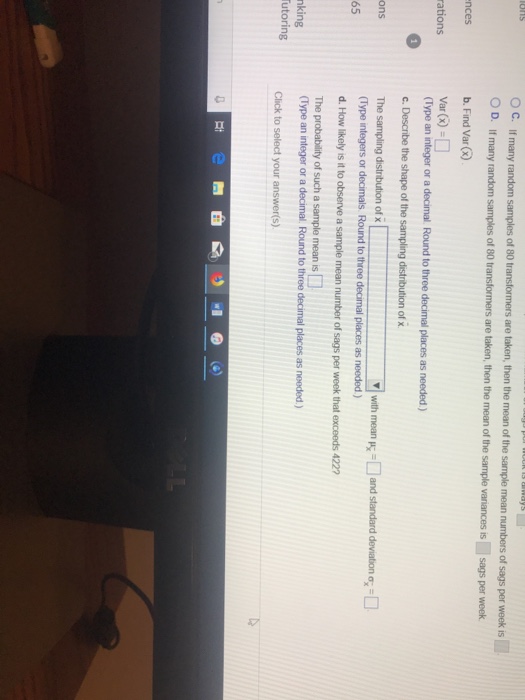 Solved (Type an integer or a decimal. Do not round (Type an | Chegg.com