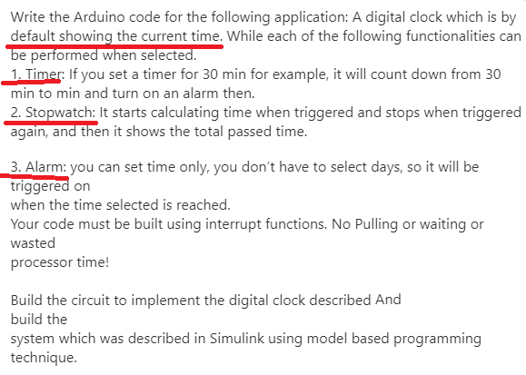 Write the Arduino code for the following application: | Chegg.com