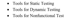 Solved - Tools for Static Testing - Tools for Dynamic | Chegg.com