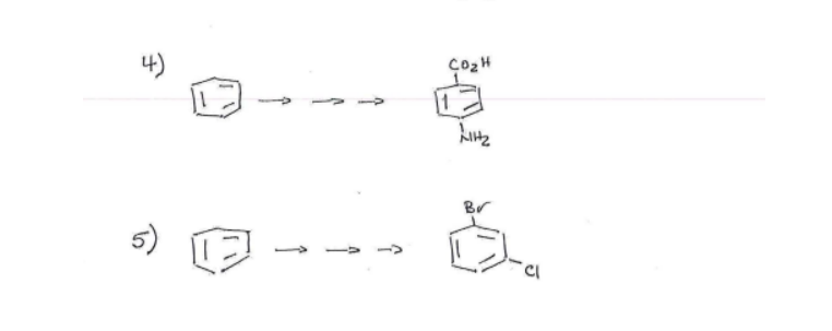 Solved Write the synthesis sequence to obtain the products | Chegg.com