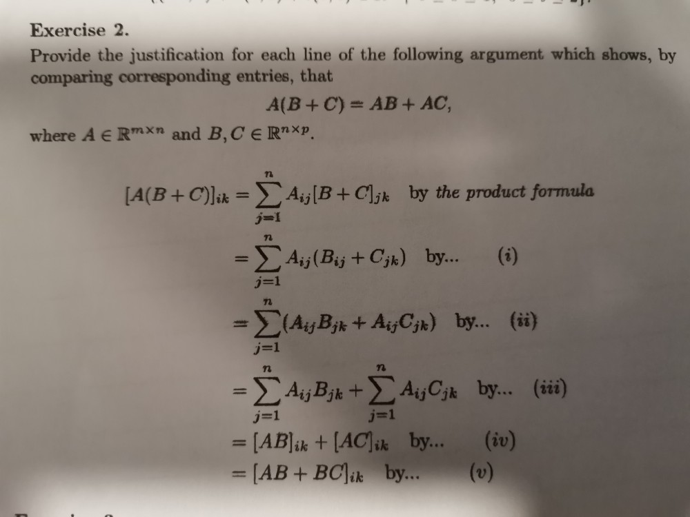 Solved Exercise 2. Provide the justification for each line | Chegg.com
