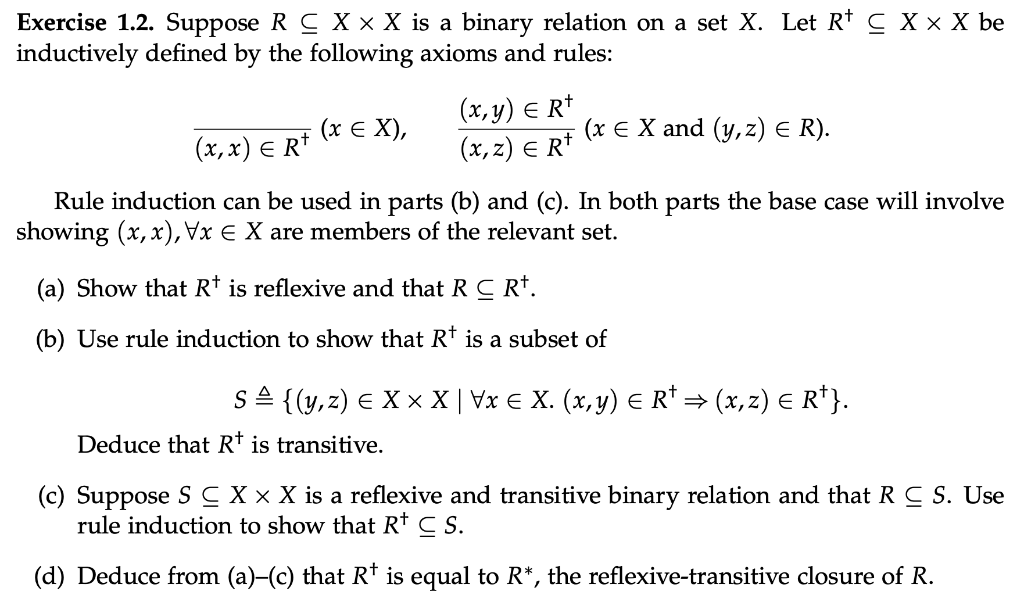 Exercise 12 Suppose R C X X X Is A Binary Relation 