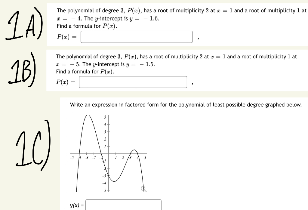 Solved The polynomial of degree 3, P(2), has a root of | Chegg.com