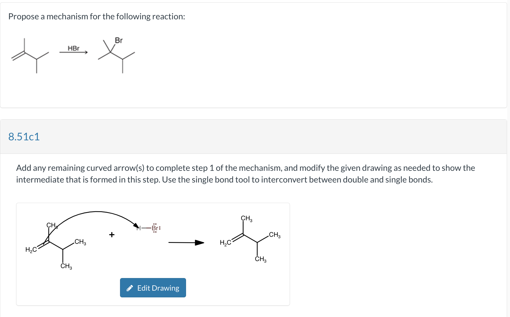 Solved Propose a mechanism for the following reaction: HBr | Chegg.com