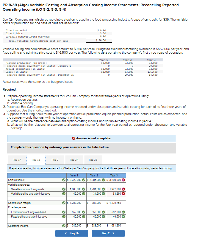 Solved Why are the answers on year 3 ﻿wrong? nedd the right | Chegg.com