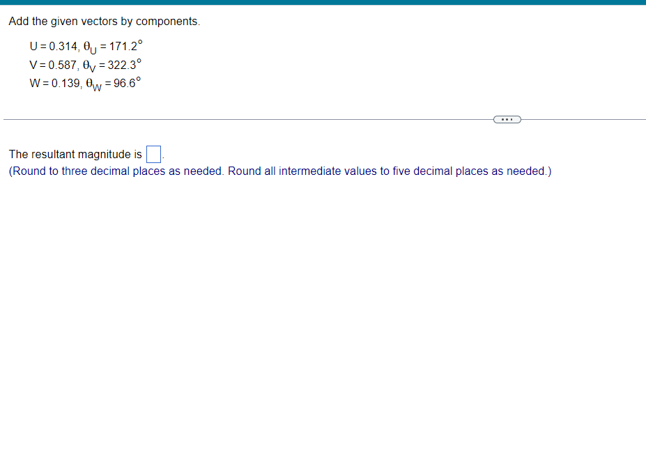 Solved Add the given vectors by components. | Chegg.com