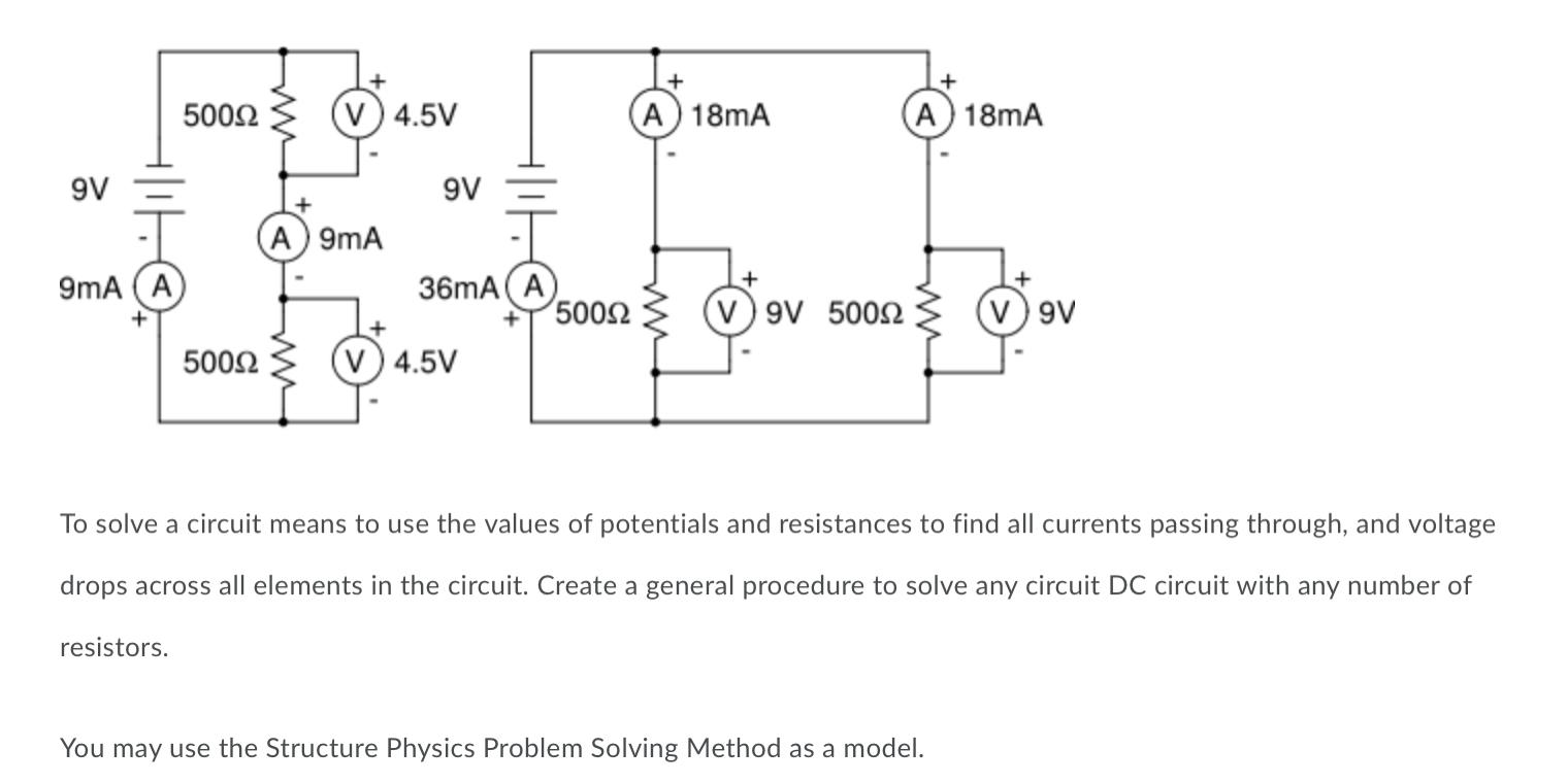 Solved 500Ω V 4.5V A 18mA A 18mA 9V 9V A9mA 9mA (A 36mAA | Chegg.com Solved 500Ω V 4.5V A 18mA A 18mA 9V 9V A9mA 9mA (A 36mAA | Chegg.com