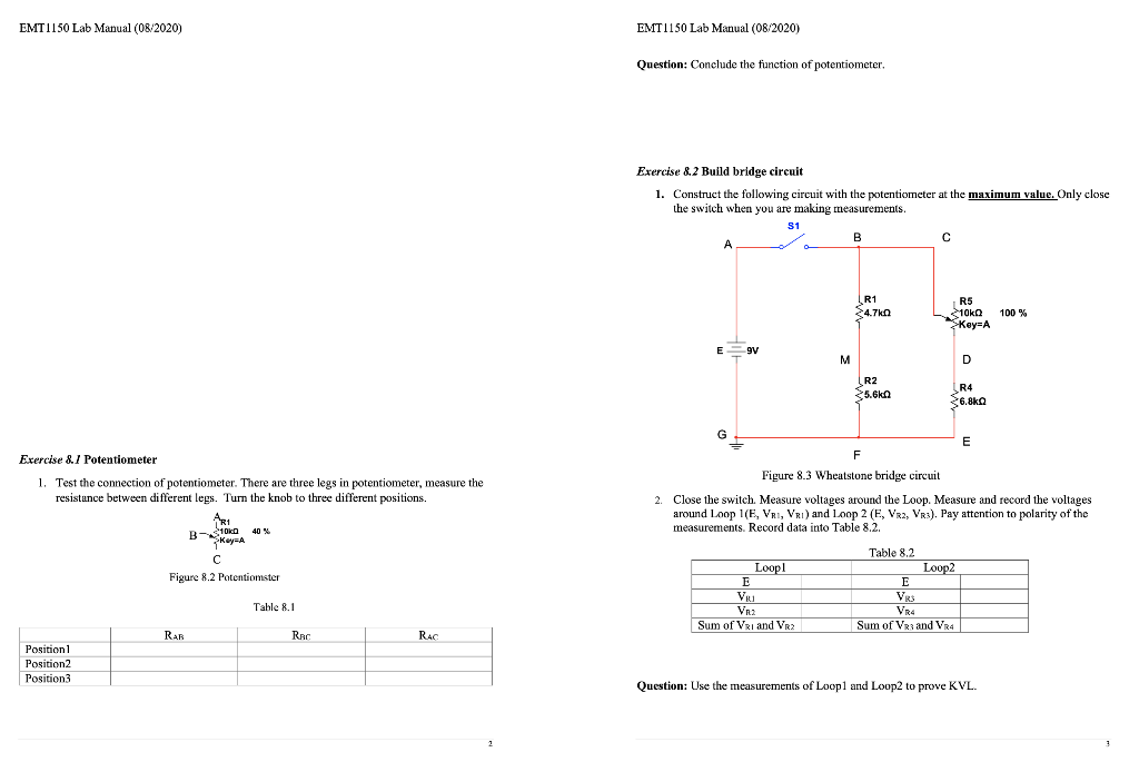 Solved EMT1150 Lab Manual (08/2020) EMT1150 Lab Manual | Chegg.com Solved EMT1150 Lab Manual (08/2020) EMT1150 Lab Manual | Chegg.com