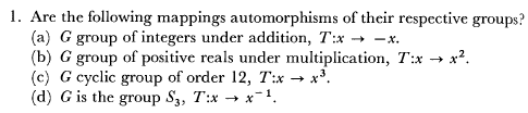 Solved 1. Are the following mappings automorphisms of their | Chegg.com