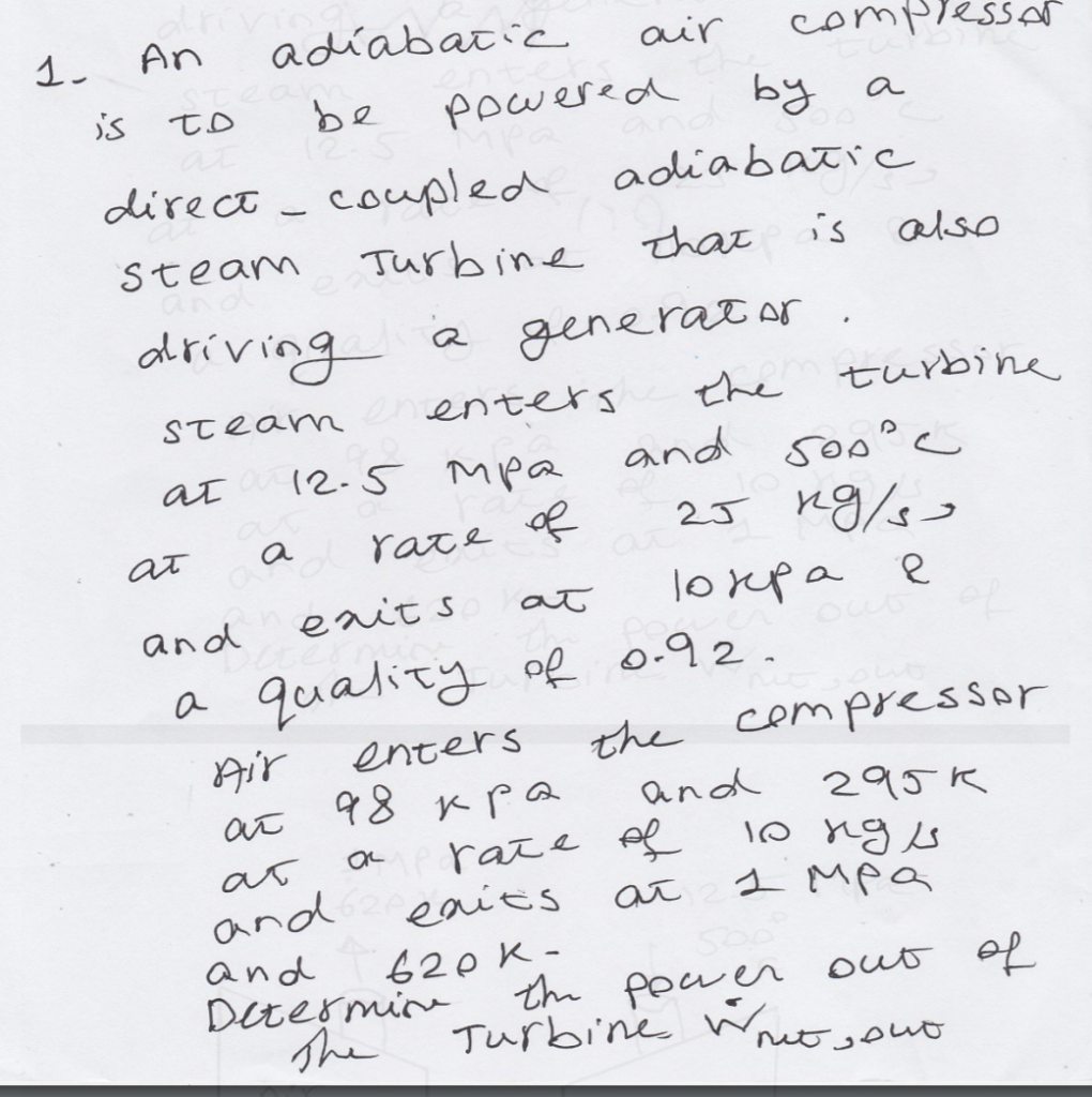 Solved а a TO at 1- An adiabatic air compressar is be | Chegg.com