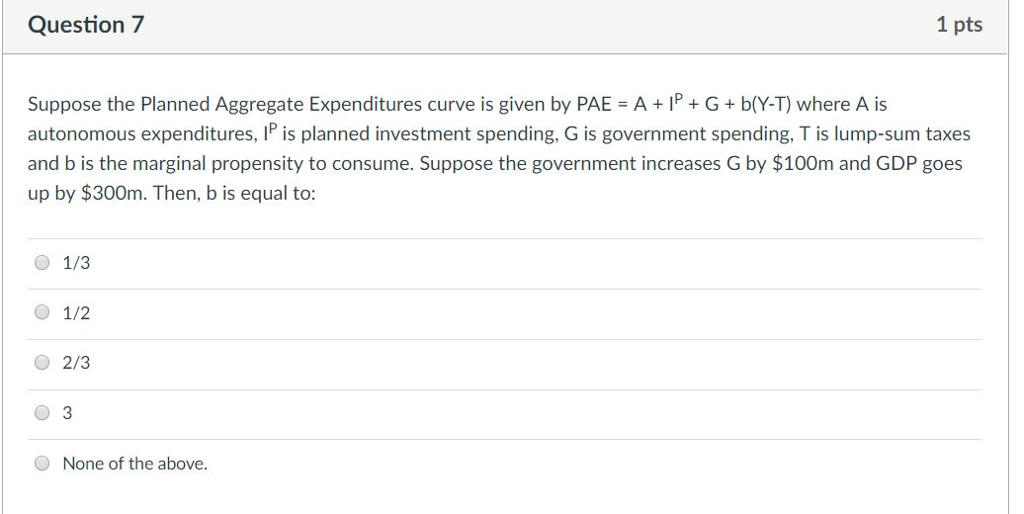 Solved Suppose the Planned Aggregate Expenditures curve is | Chegg.com