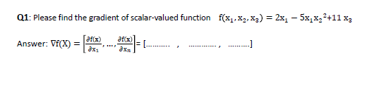 Solved ase find the gradient of scalar-valued function | Chegg.com